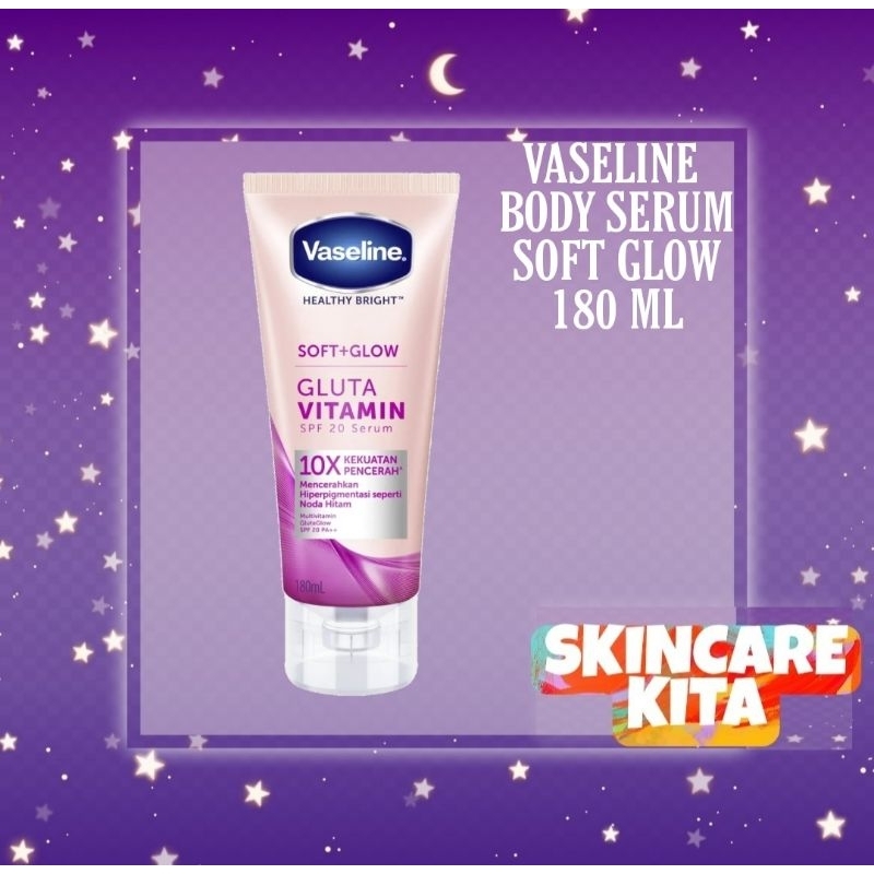 Jual Vaseline Healthy Bright Gluta Vitamin Body Serum SPF 20 Soft + Glow 180 ML | Shopee Indonesia