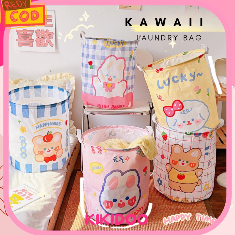 Jual Kikidoo Laundry Bag Kawaii lucu Keranjang Baju Lucu RT178 | Shopee ...