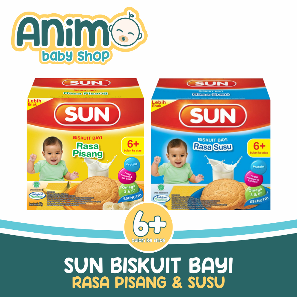 Jual SUN BISKUIT RUSK BAYI 6+ RASA PISANG DAN SUSU MPASI CEMILAN BAYI ...