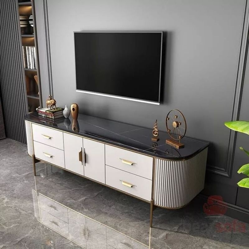 Jual BUFET TV MINIMALIS KAKI BESI CAT DUCO, CABINET TV MODERN, MEJA TV ...