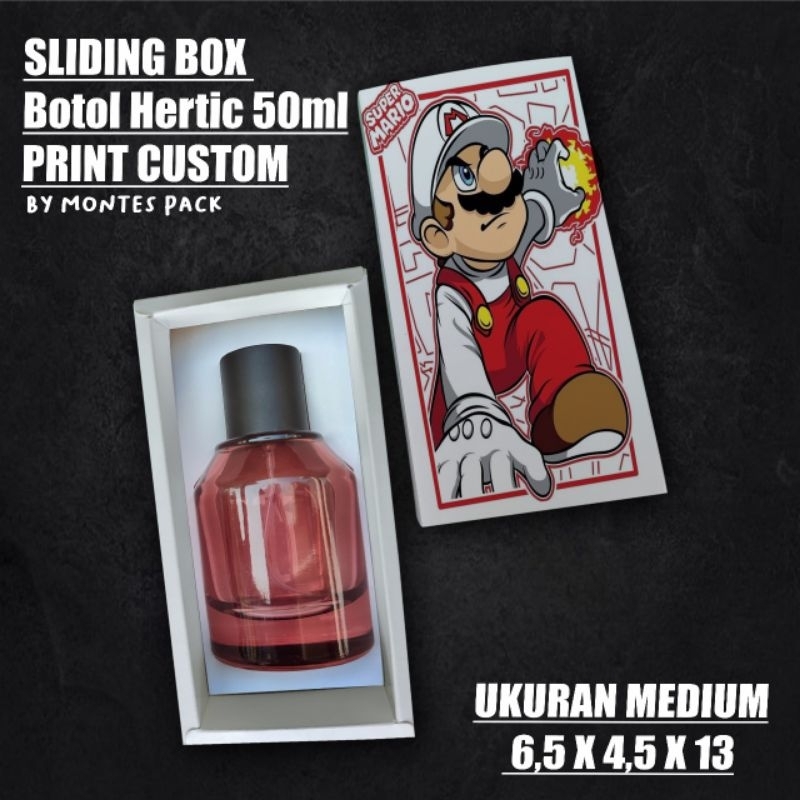 Jual SLIDEBOX Botol Hertic 50ml / Sliding box / hertic 50ML CUSTOM ...