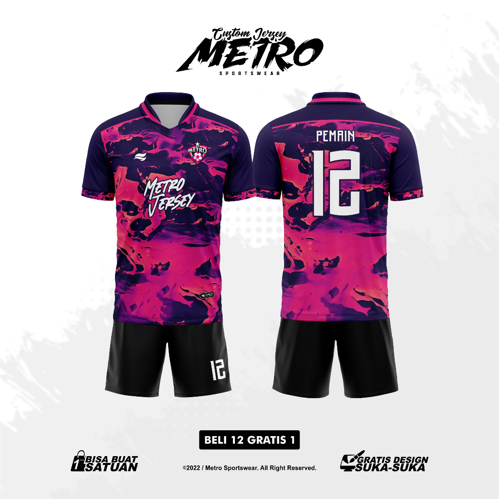 Jual Jersey Futsal/Bola Custom Design Full Printing | Shopee Indonesia