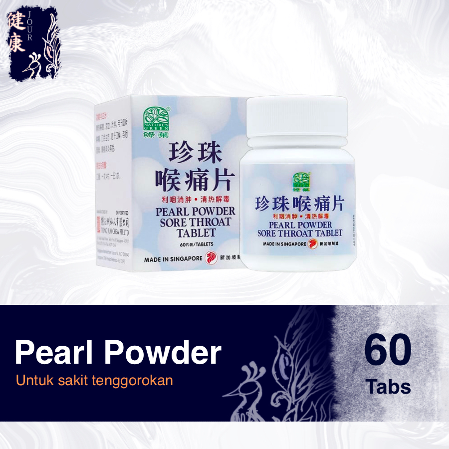 Jual Nature’s Green Pearl Powder Sore Throat Tablets isi 60 Tablet ...