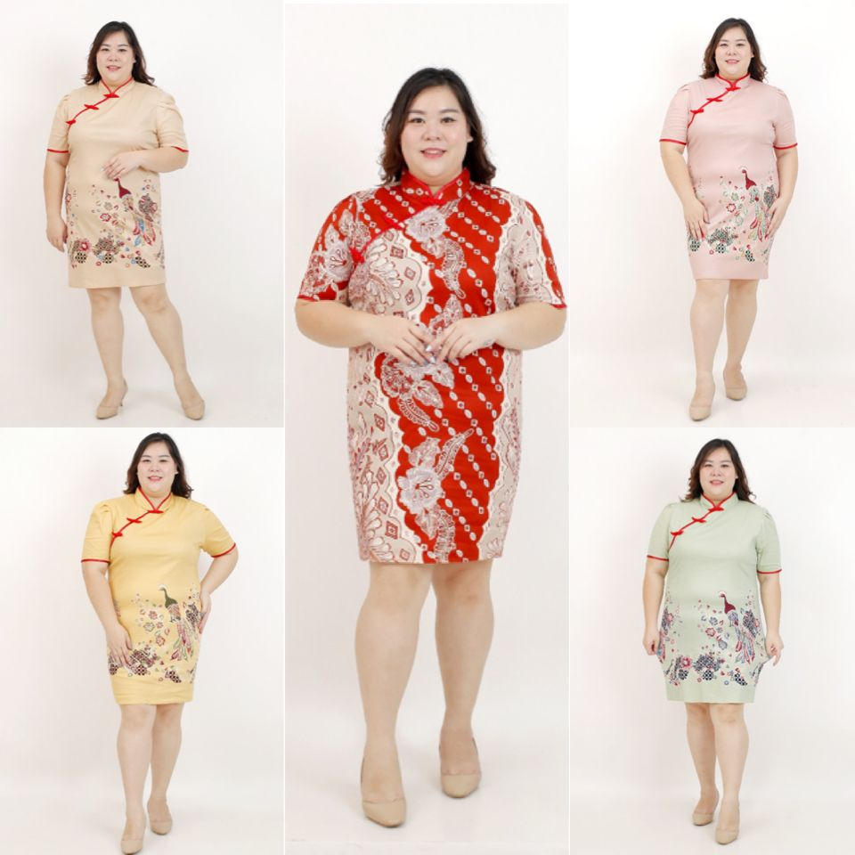 Jual BAJU DRESS BATIK ORIENTAL WANITA CHEONGSAM JUMBO BIG SIZE 32 LD ...