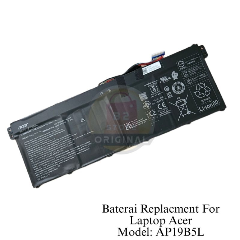 Jual BATERAI LAPTOP AP19B5L ACER ASPIRE 5 A515-43 / SWIFT 3 SF314-42 ...
