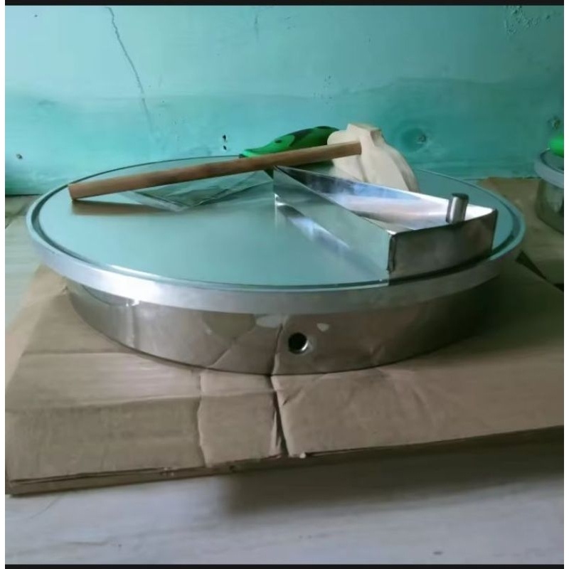 Jual wajan crepes 30 cm lengkap dengan perata semi otomatis dan manual ...