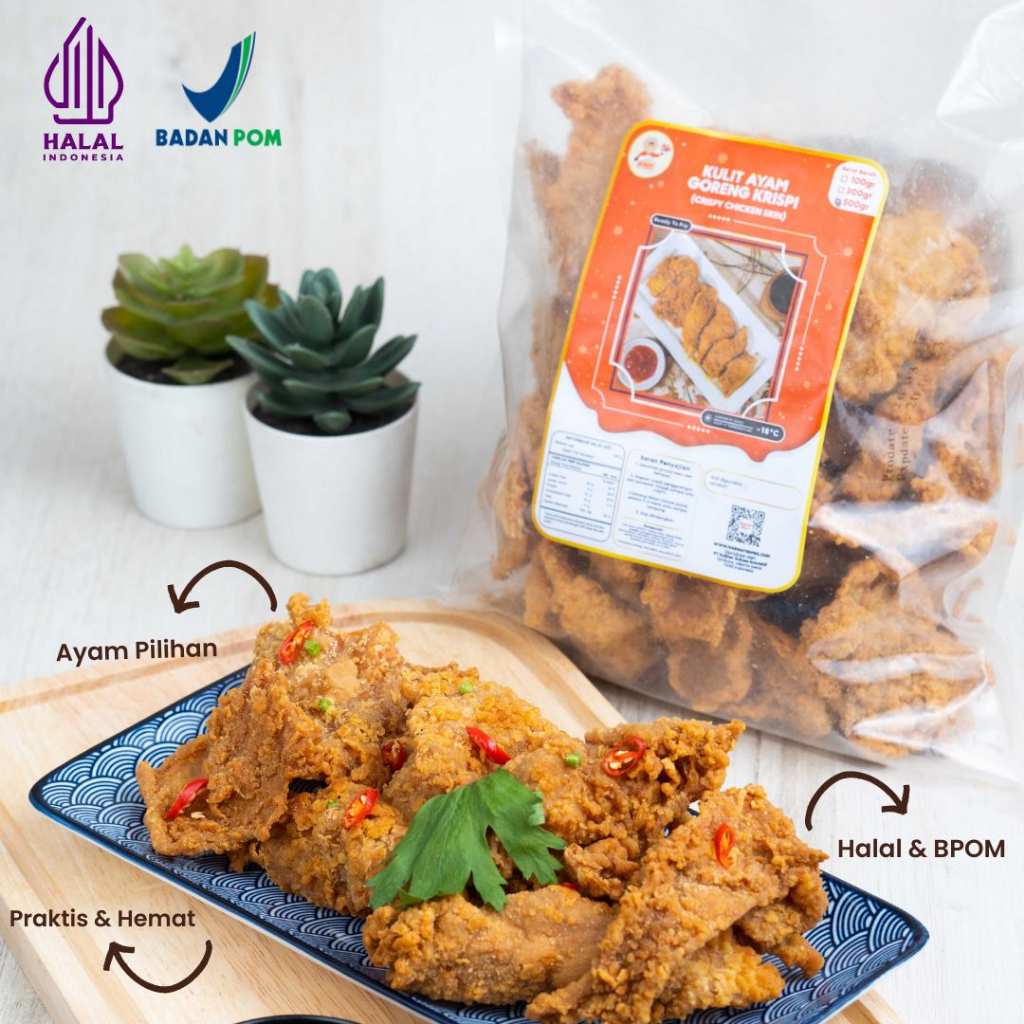 Jual Si Boy Kulit Ayam Goreng Krispi (Crispy Chiken Skin) 1000gr (Siap ...