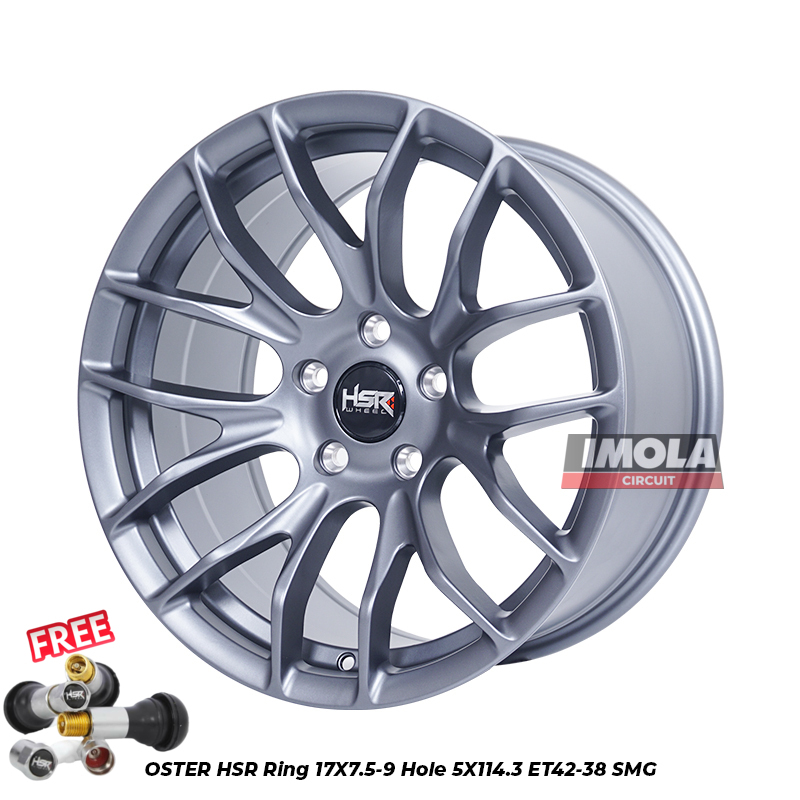 Jual Velg Mobil Ring 17 HSR OSTER Velg R17 PCD 5X114,3 HRV Xpander Innova Ertiga Grey | Shopee ...