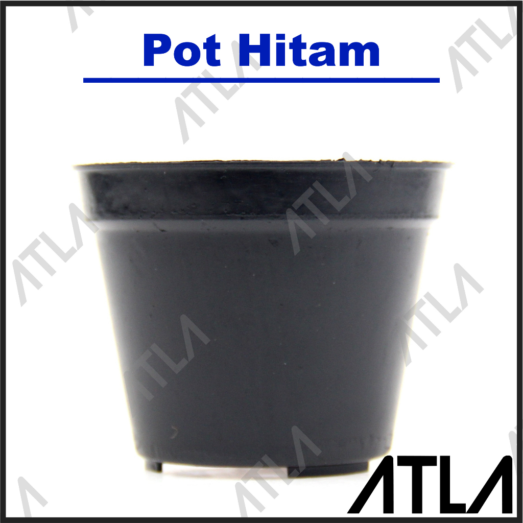 Jual Pot Plastik Bulat Hitam Tempat Tanaman Bunga Hias Pohon Vas Wadah ...
