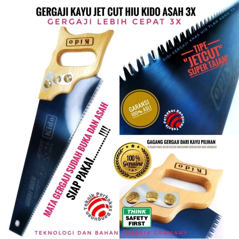 Jual Gergaji kayu tangan JET CUT /Gigi Hiu KIDO 18 inch / gergaji gorok ...