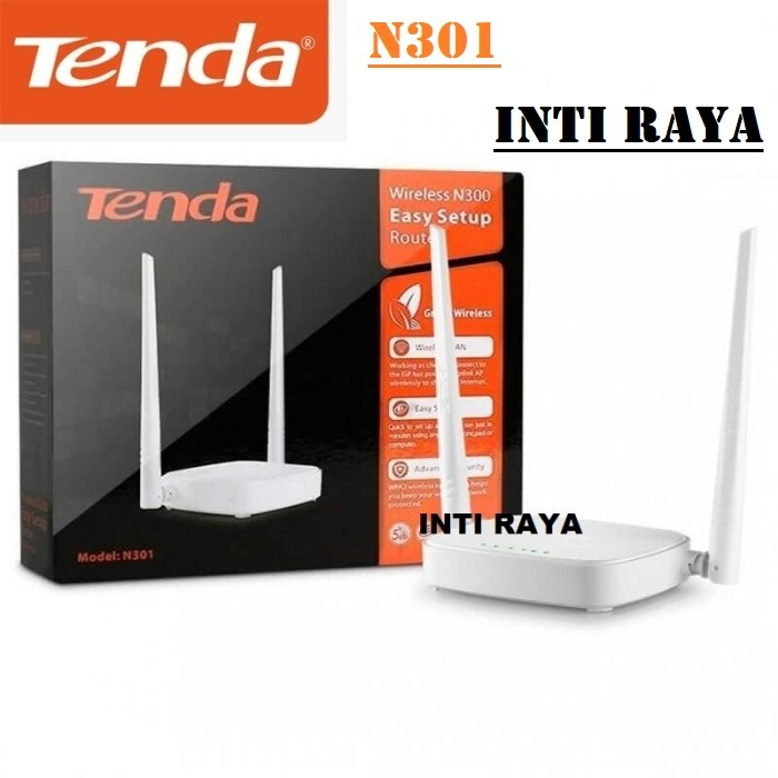 Jual Tenda N301 Wireless Router 2 Antena-White N301 N301 | Shopee Indonesia