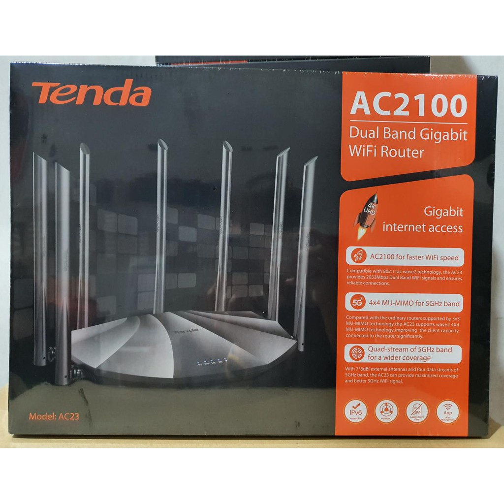 Jual TENDA AC23 AC2100 Dual Band GIGABIT Gaming Router Repeater ...