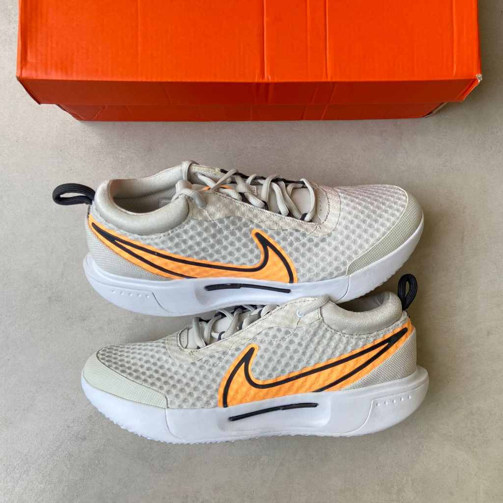 Jual NikeCourt Zoom Pro HC Light Bone Dark Smoke Grey White Peach Cream ...