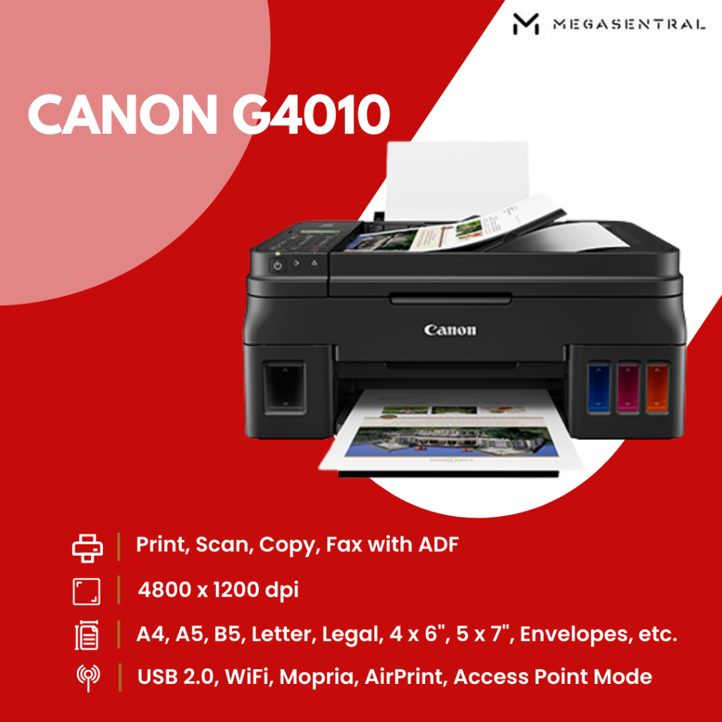 Jual Canon Inkjet Printer PIXMA G4010 ( Print - Scan - Copy - Fax ...