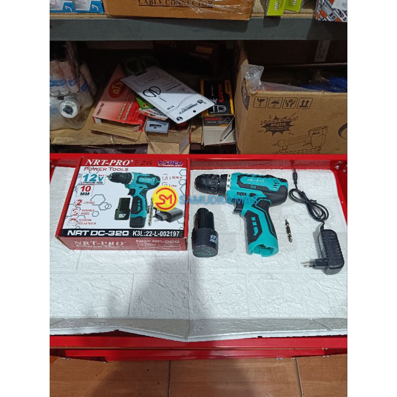 Jual NRT-PRO Bor Batre Bor Cordless DC-320 | Shopee Indonesia