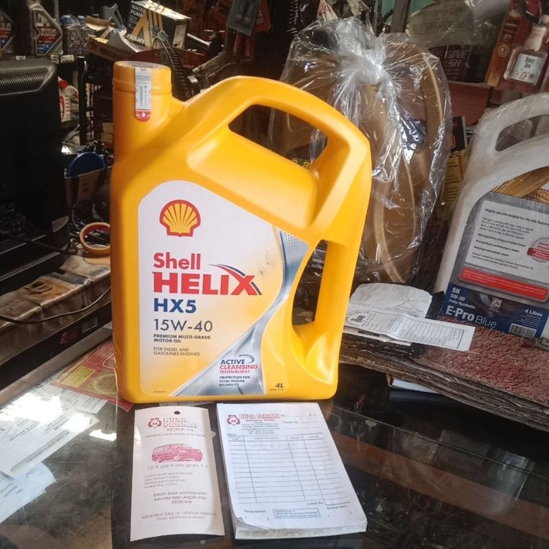 Jual Shell helix Hx 5 kemasan baru di jamin ori scan barcode | Shopee ...