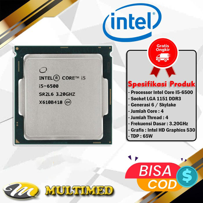Jual Processor Intel Core I5 6400 / I5 6500 Skylake Untuk Socket LGA 1151 Tray | Shopee Indonesia