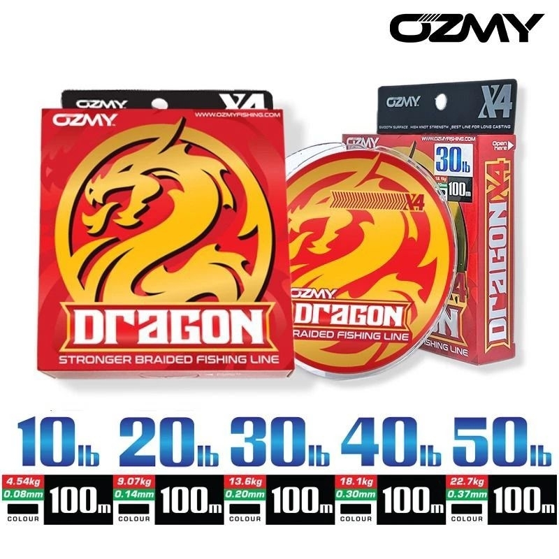Jual PE OZMY DRAGON X4 100M WARNA HITAM dan MERAH | Shopee Indonesia
