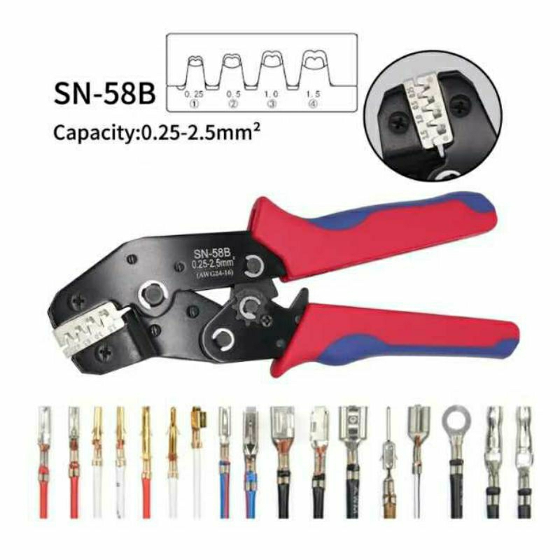 Jual (Tang Skun) Tang Crimper Terminal Cable Crimping Plier Compression ...