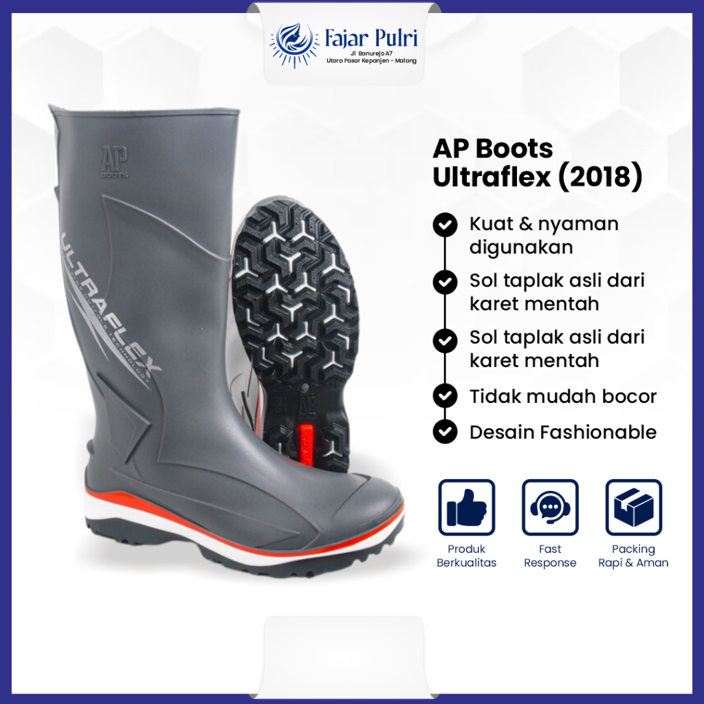 Jual Sepatu Pria AP Boots Ultraflex 2018 Safety Shoes Keselamatan Kerja ...