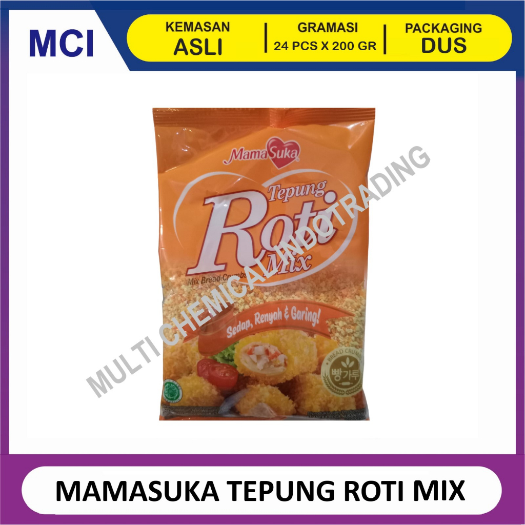 Jual TEPUNG ROTI MIX MAMASUKA BREAD CRUMB MAMA SUKA CAMPUR 200 GR - 1 ...