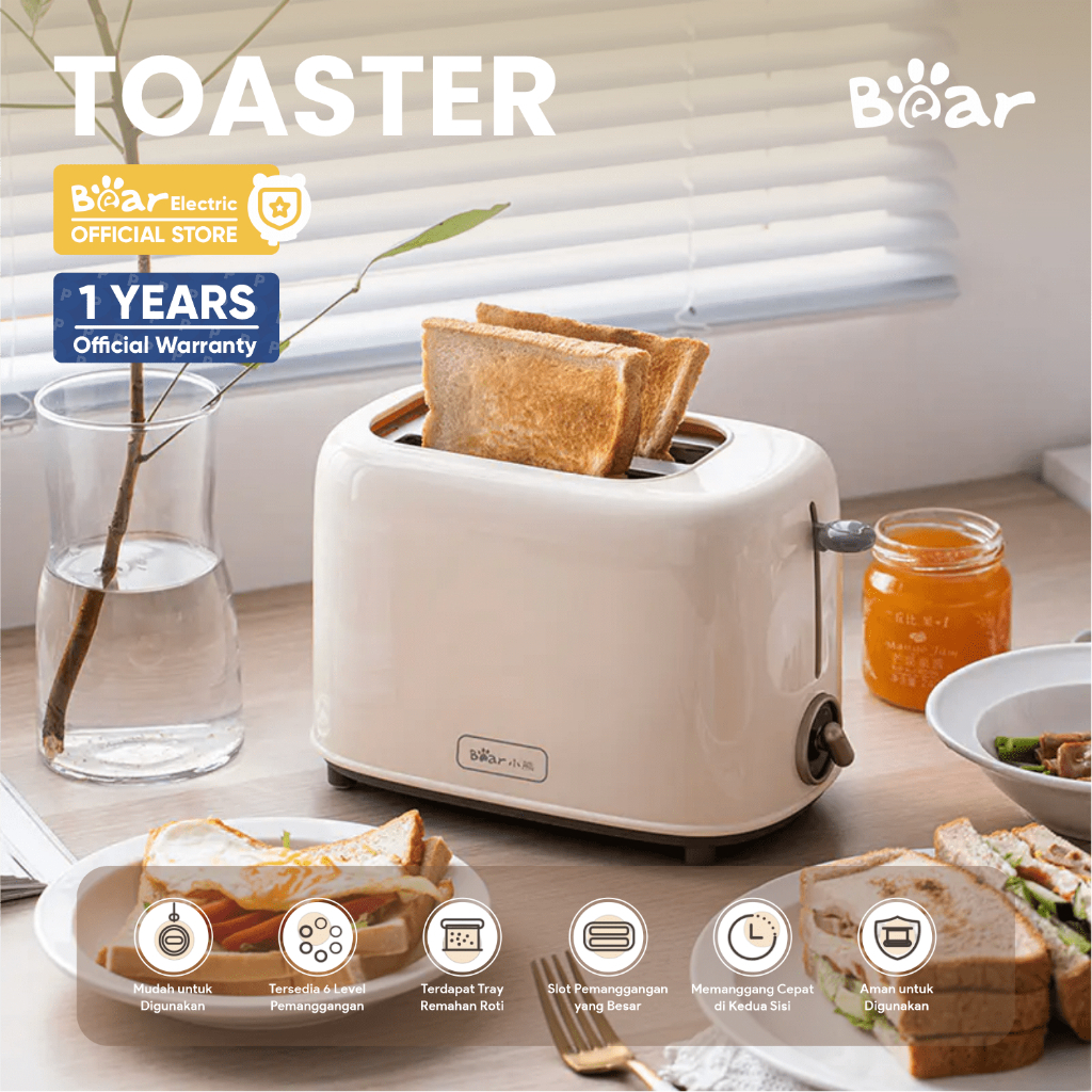 Jual BEAR | Toaster Bread Bear | DSL-C02K8 | Shopee Indonesia
