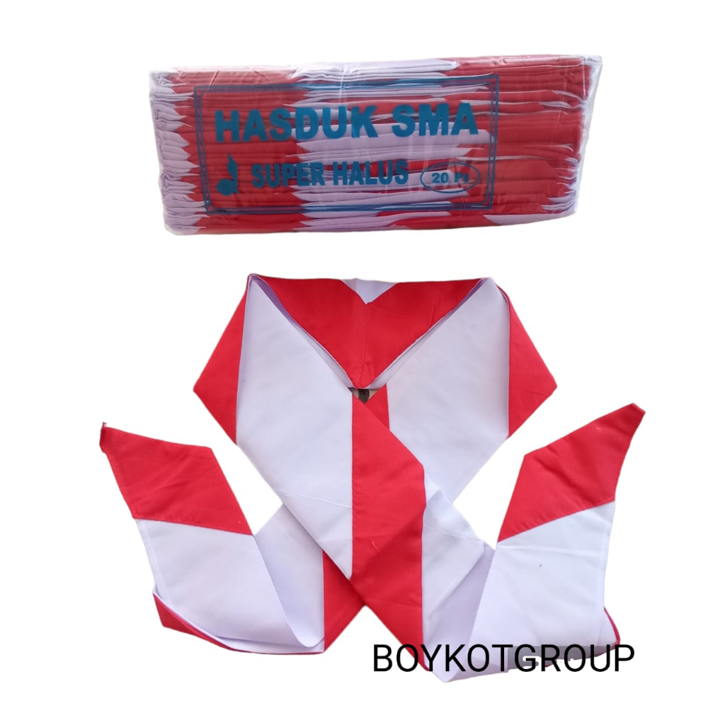 Jual (KODE.SG) 20 biji hasduk pramuka sma full kain super halus panjang ...