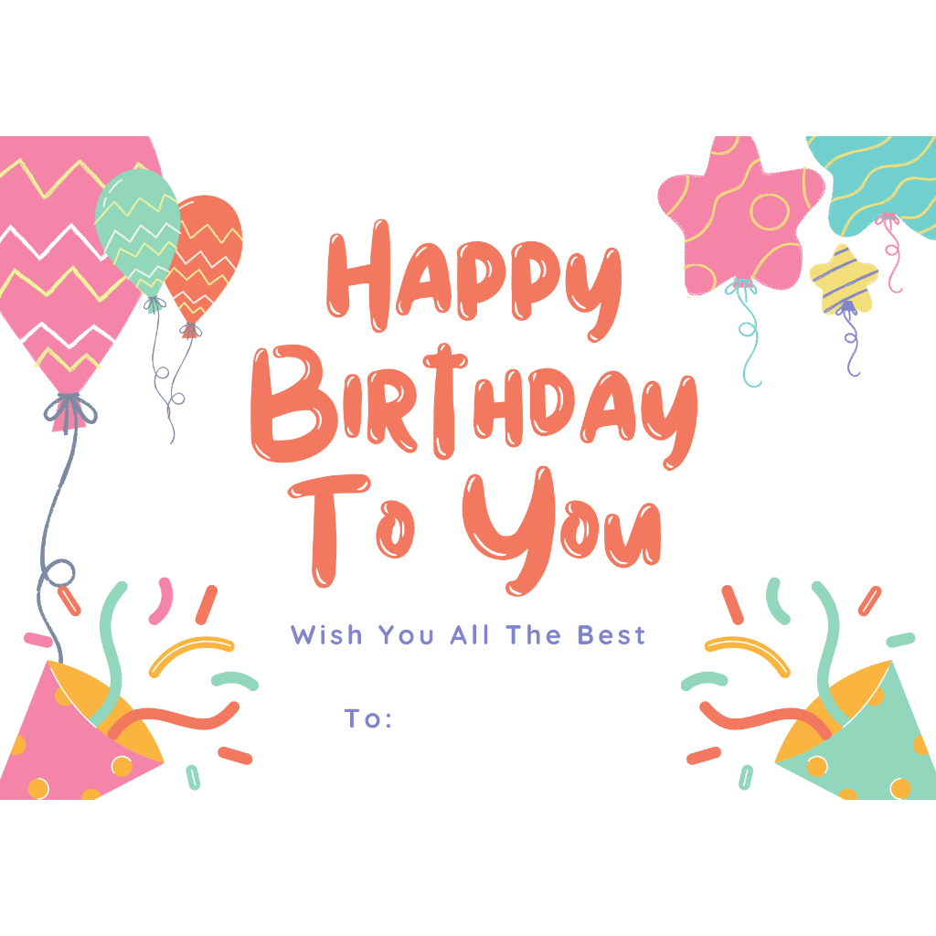 Jual Greeting Card HAPPY BIRTHDAY / Kartu Ucapan Ulang Tahun Polos ...