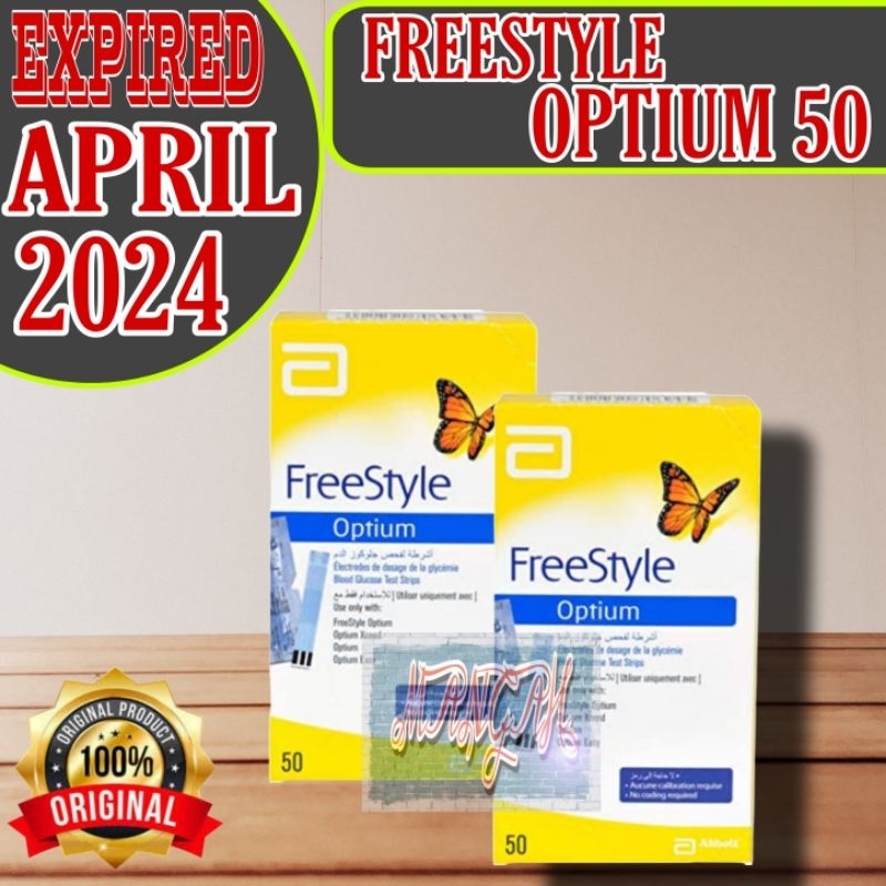 Jual Freestyle optium 50/ strip gula freestyle optium / reffil strip ...