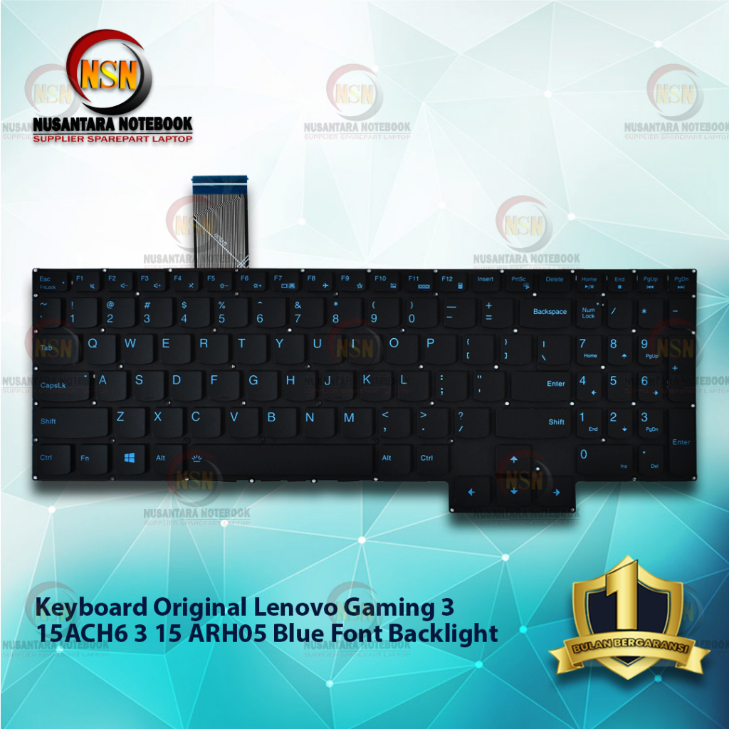 Jual Keyboard Original Laptop Lenovo Gaming 3 15ACH6 Blue Keypad ...