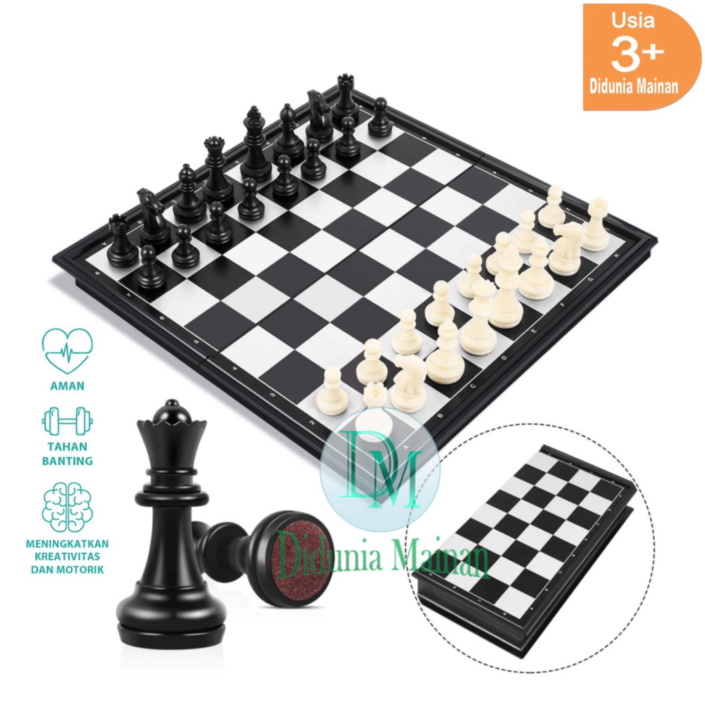 Jual Mainan anak board game papan catur lipat magnet mini set magnetic ...