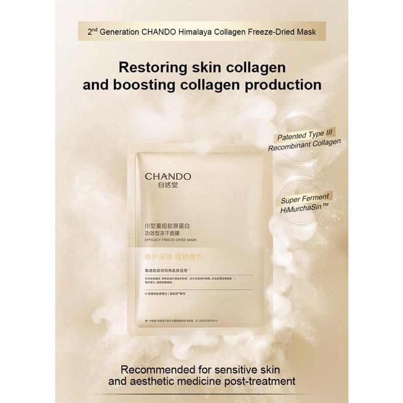 Jual Chando Himalaya Collagen Freeze-Dried Facial Mask 5pcs | Shopee ...