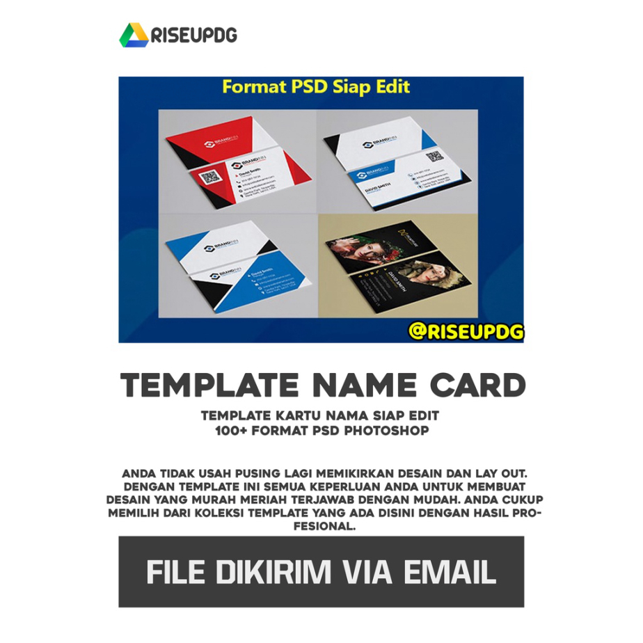 Jual Template Kartu Nama Siap Edit 100 Format PSD Photoshop | Shopee ...