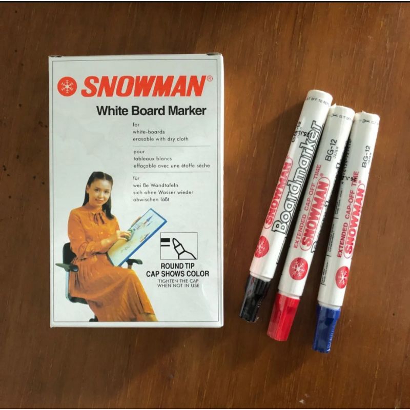 Jual Spidol Whiteboard SNOWMAN BG-12 | Shopee Indonesia