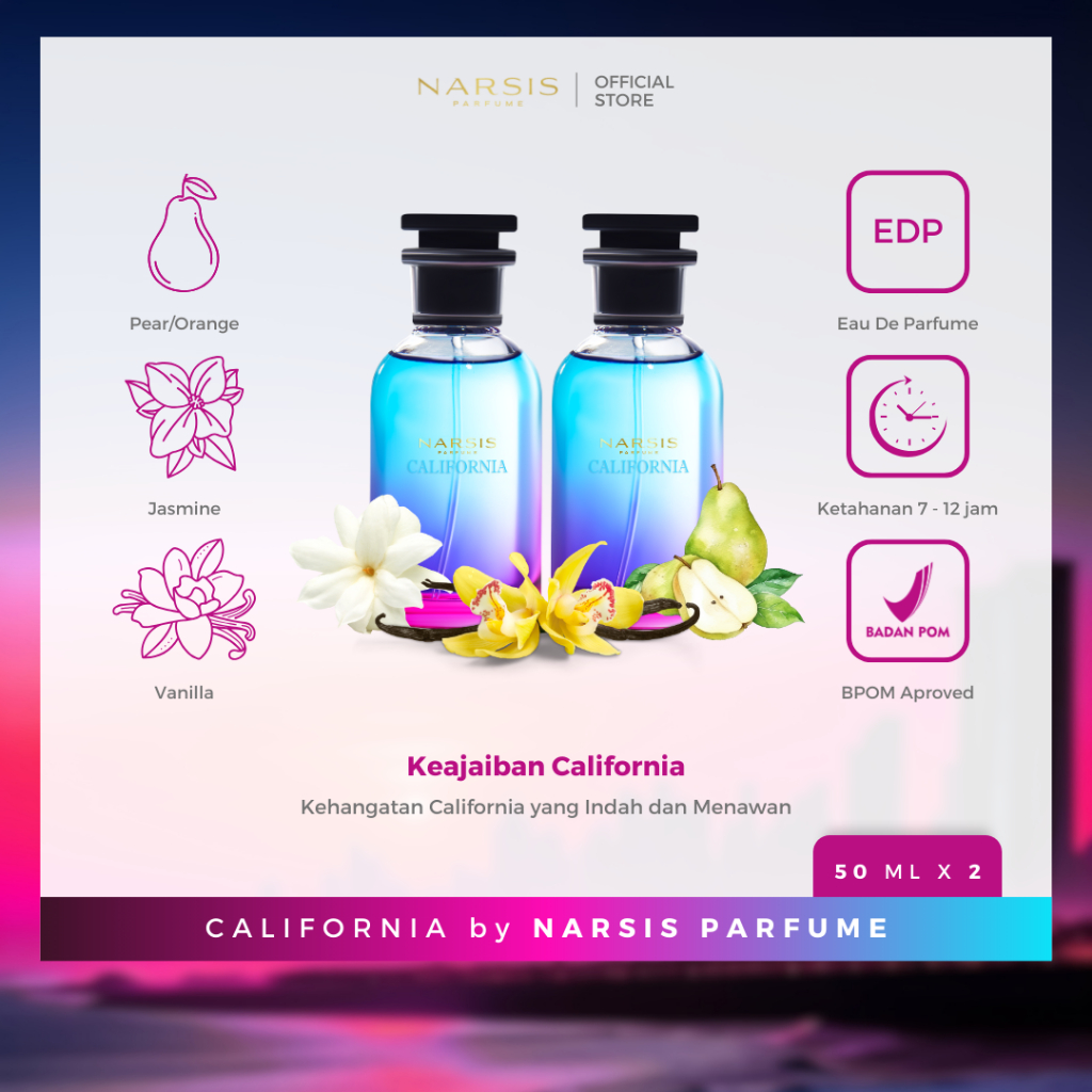 Jual NARSIS California Eau de Parfume 2 PCS | Shopee Indonesia