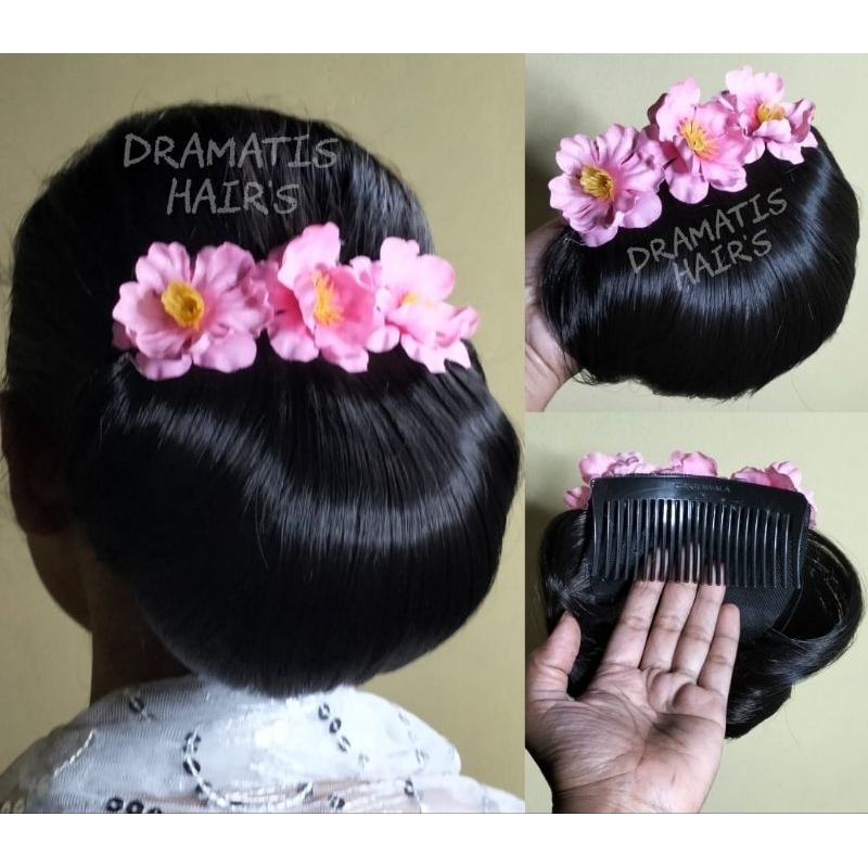 Jual Sanggul sirkam modern lengkap dengan asesoris bunga sakura sanggul ...
