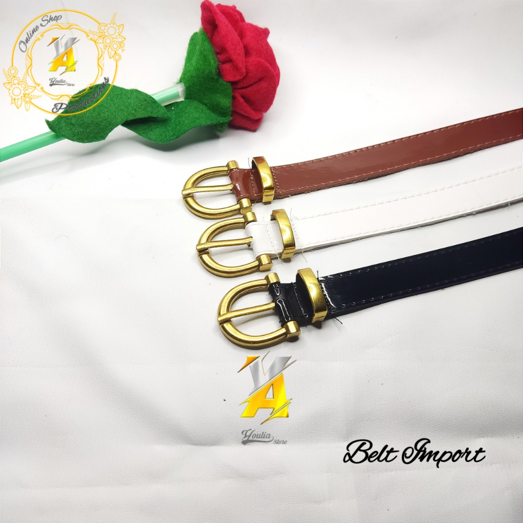 Jual Ikat pinggang wanita kulit belt wanita sabuk wanita gesper wanita | Shopee Indonesia