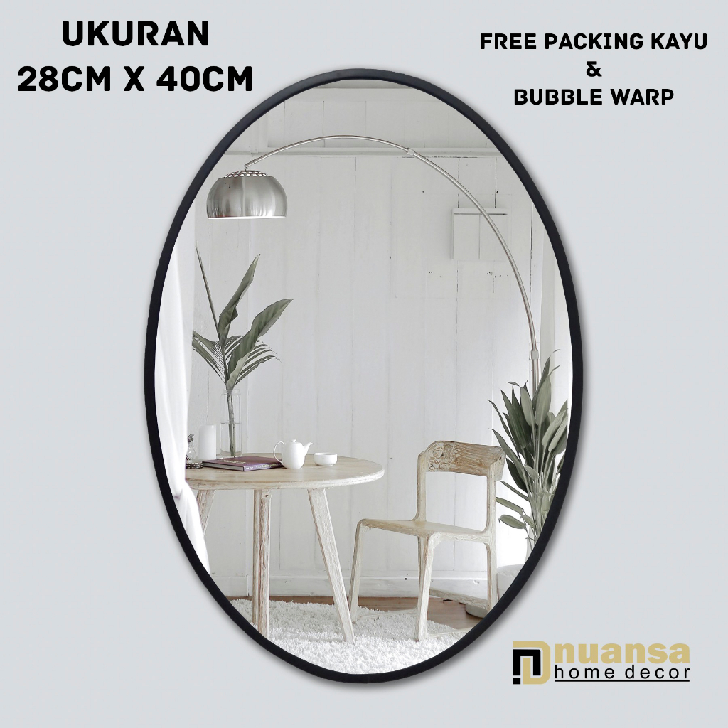 Jual CERMIN OVAL GANTUNG - CERMIN OVAL AESTHETIC - CERMIN MINIMALIS ...