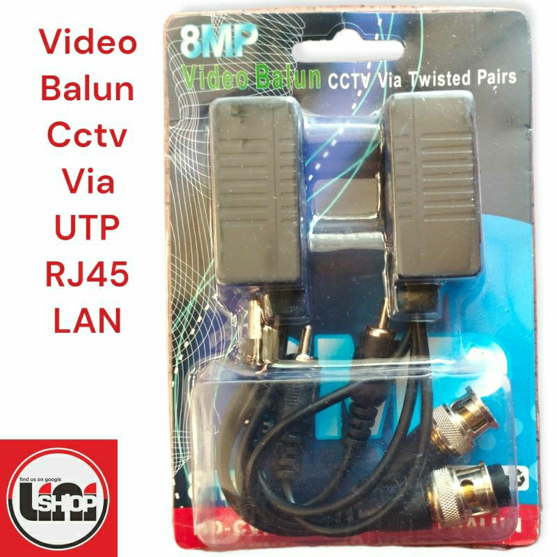 Jual CCTV Video Balun via Ethernet UTP Lan cat 5 Cat 6 - sepasang ...
