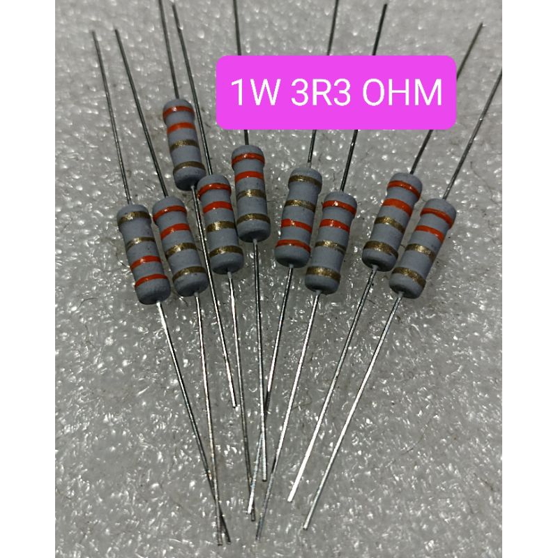 Jual 10BUAH RESISTOR 1WATT 3.3OHM 3R3 OHM 1 WATT 3.3 OHM 3R3OHM 1WATT ...
