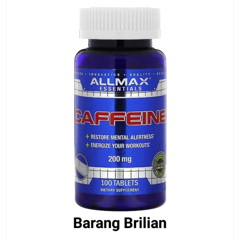 Jual ALLMAX NUTRITION Caffeine kafein 200 mg 100 tablets energize your ...