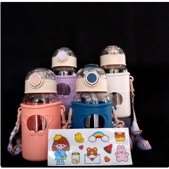 Jual Botol Minum Anak Unik Botol Anak Sedotan Tali Panjang 700ml HX777 ...
