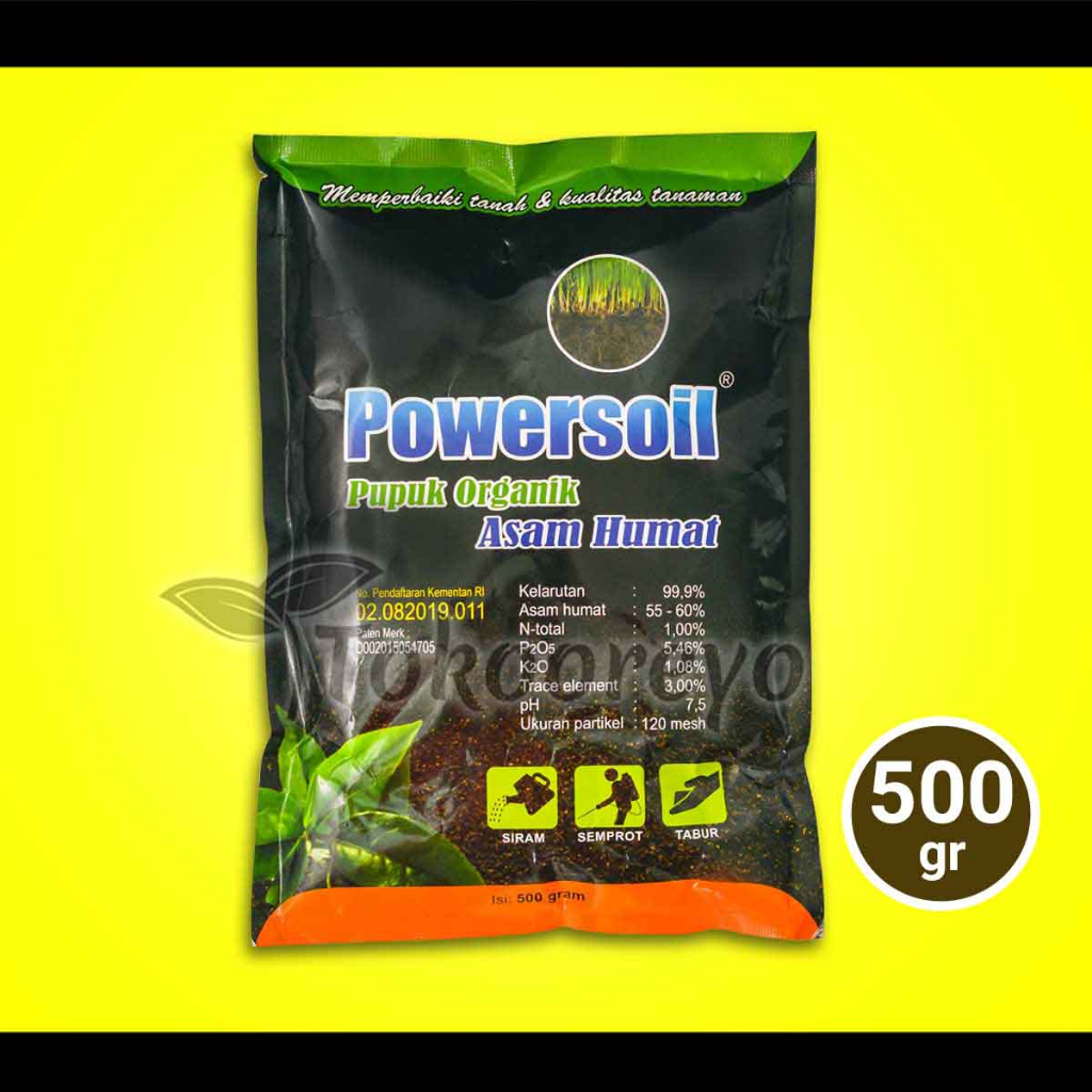 Jual POWERSOIL POWER SOIL 500 GRAM PUPUK ORGANIK ASAM HUMAT KEMASAN ...