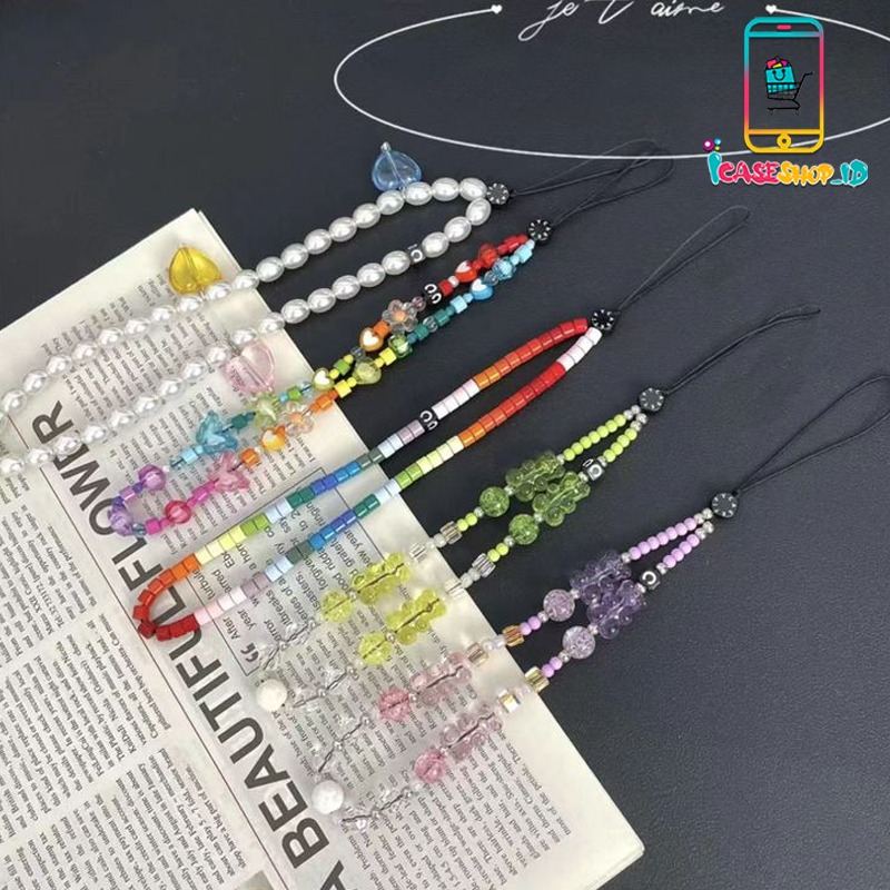 Jual SM03 Strap Gantungan Handphone Manik Manik Lucu Tali Lanyard ...