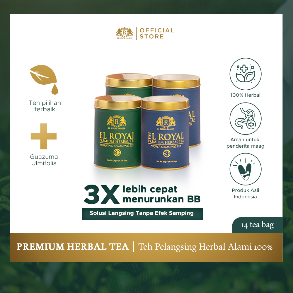 Jual El Royal Premium Herbal Tea (2 Paket) | 2 Morning Slimming Tea - 2 ...