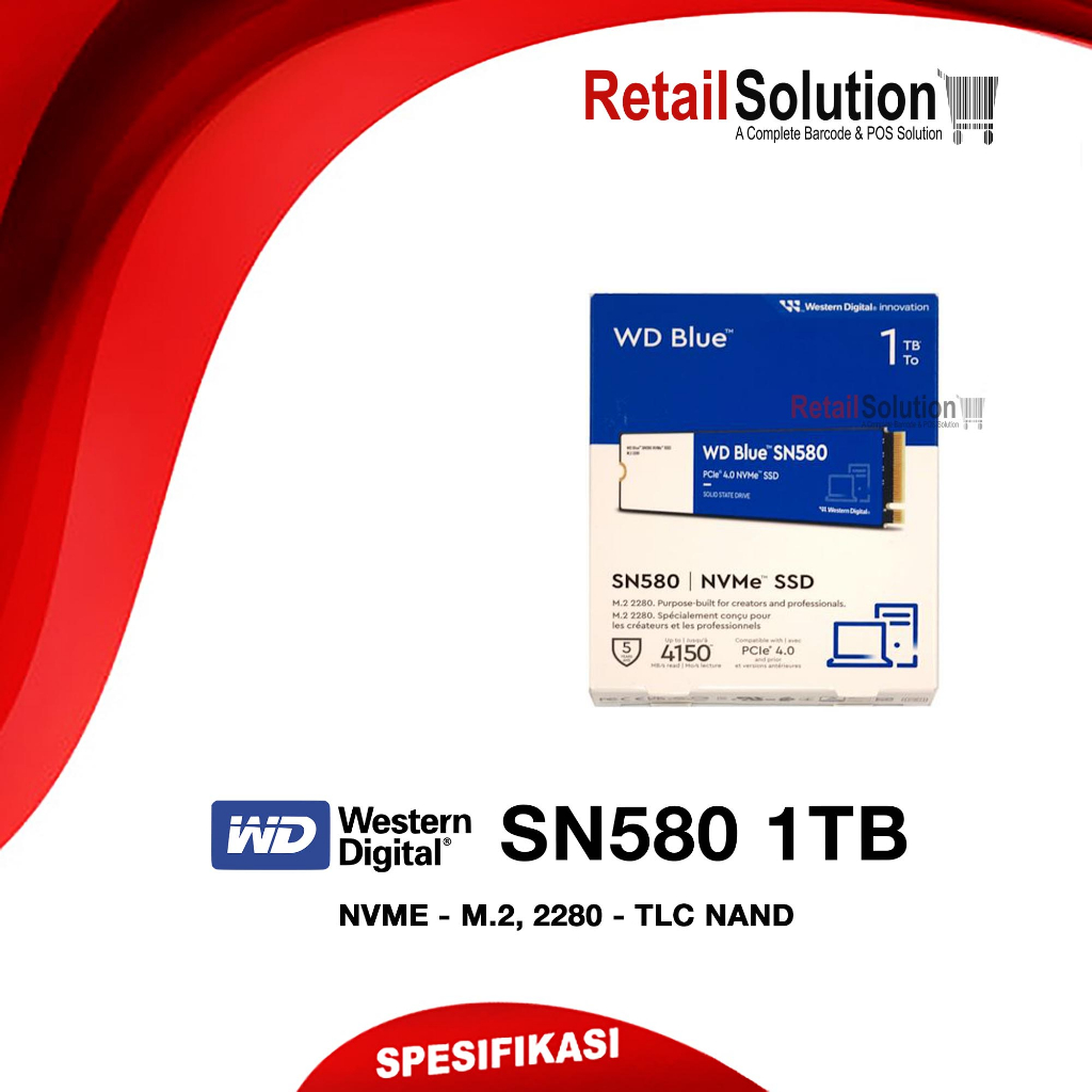 Jual SSD M2 M.2 2280 NVME - WD Blue SN580 / SN-580 1TB 1 TB Original ...