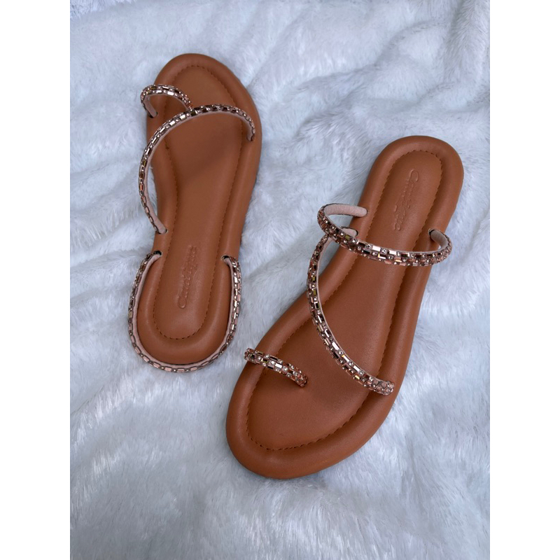 Jual YONGYOHANA Claude Sandal Teplek Wanita Tali Gliter Jelly Blings ...