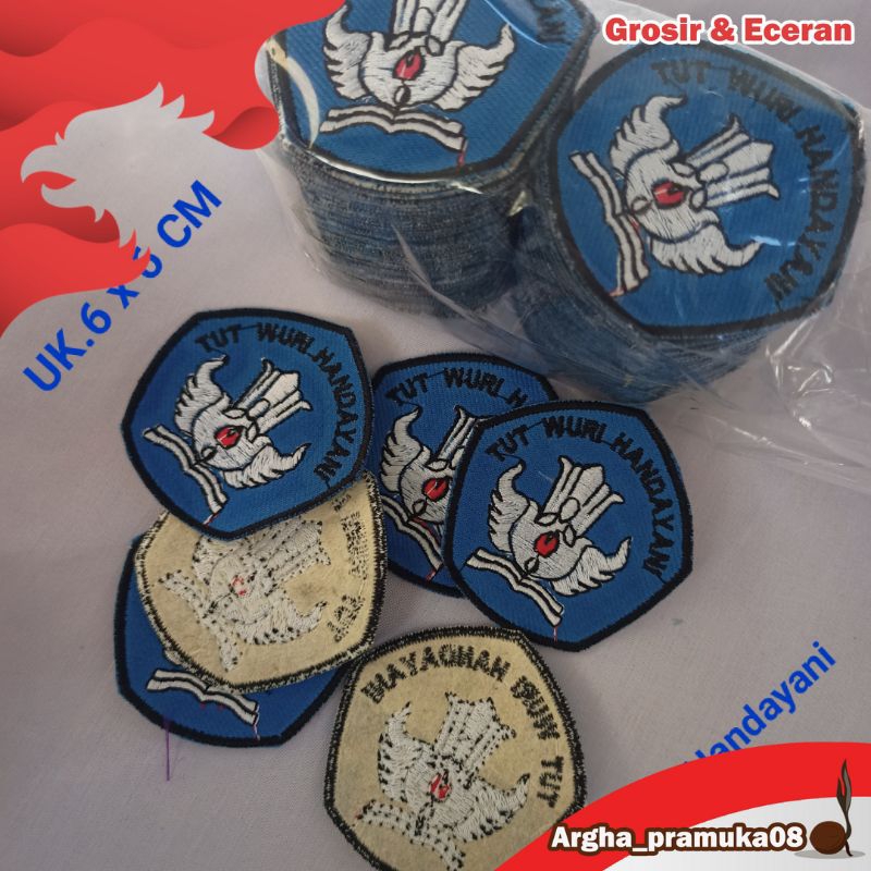Jual Badge Logo Tut Wuri Handayani Bordir isi 12 biji | Shopee Indonesia