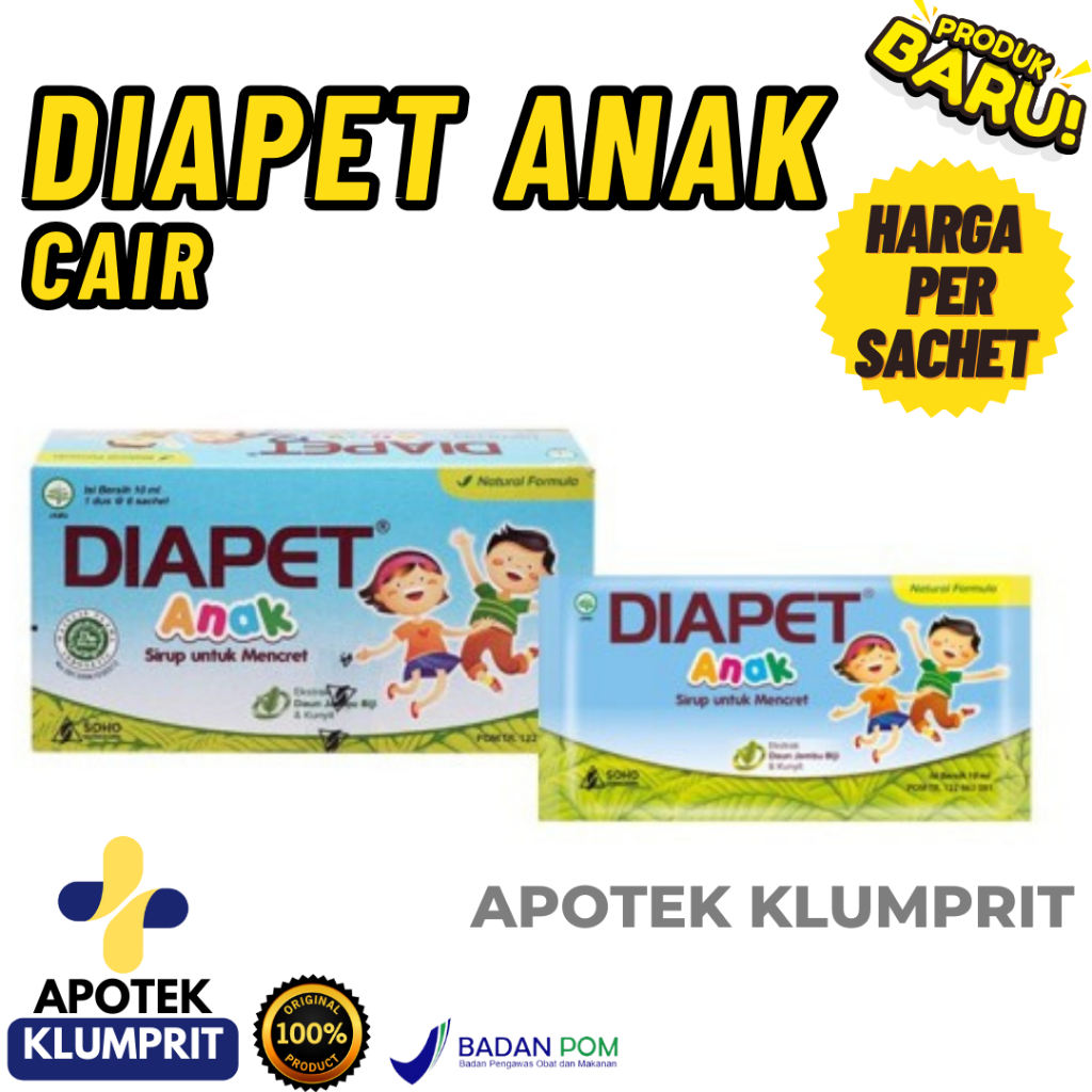 Jual DIAPET ANAK / 1 SACHET / CAIR / DIARE ANAK | Shopee Indonesia