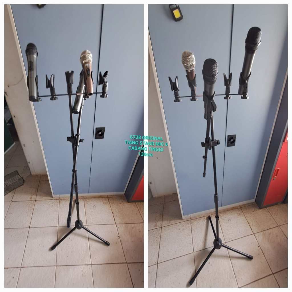 Jual G738 TIANG STAND MIC 6 CABANG TINGGI 130 CM MIK MIK MICROPHONE ...
